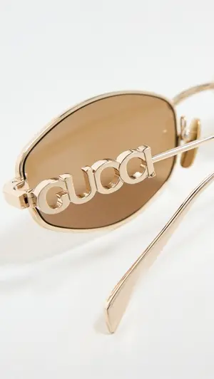 Gucci Oval Frame Sunglasses