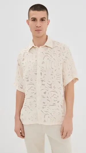 Nn07 Freddy Jacquard Short Sleeve Shirt