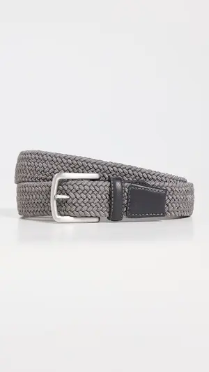 Faherty Brand Stretch Woven Belt - Grey