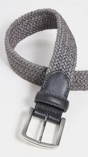 Faherty Brand Stretch Woven Belt - Grey