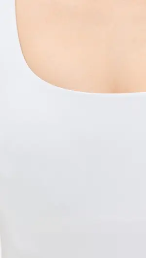 STYLEST Dreamsculpt Square Neck Tank Suit - Blanc