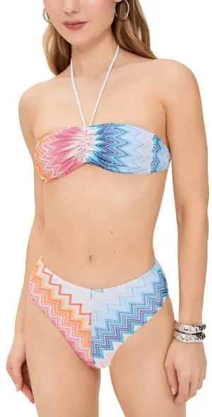 Missoni Bandeau Bikini - Multicolor Shaded Fuchsia