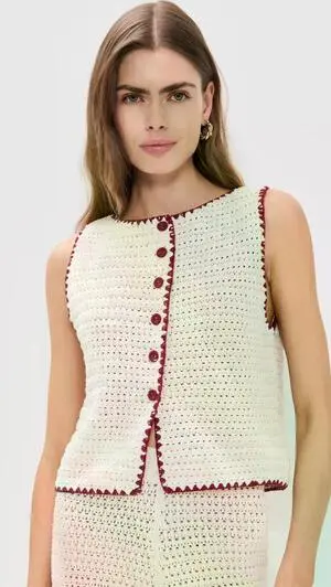 Vrggrl Vrg Grl Stella Crochet Vest