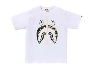 A BATHING APE 1st Camo Separate Shark Tee Shirt - White