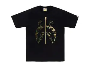 A BATHING APE 1st Camo Separate Shark Tee Shirt - Black
