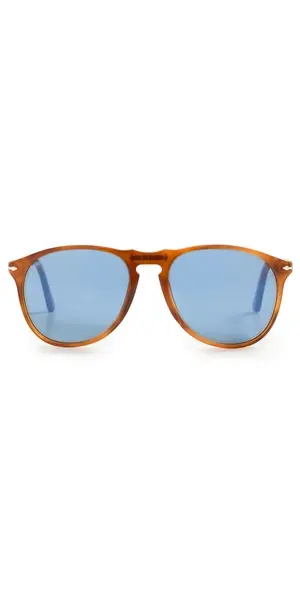 Persol Icona Pilot Sunglasses - Terra Di Sienna/light Blue