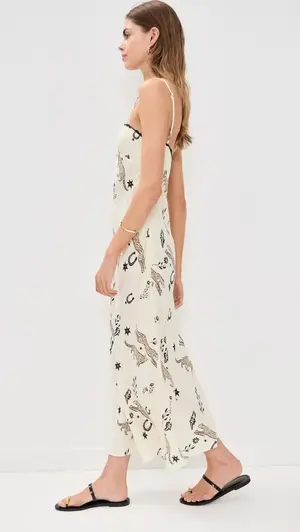 VRG GRL Cheetah Print Bias Cut Maxi Dress