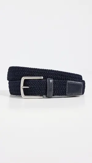 Faherty Brand Stretch Woven Belt - Navy