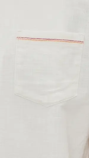 Marine Layer Classic Stretch Selvage Shirt - Natural