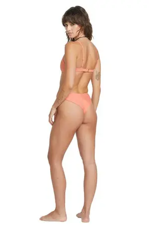 Volcom Simply Seamless Cheekini Bikini Bottoms - Sunset