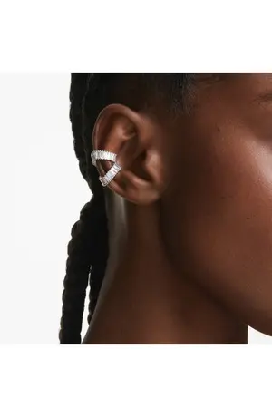 SWAROVSKI X Ariana Grande Baguette Zirconia Cuff Earrings