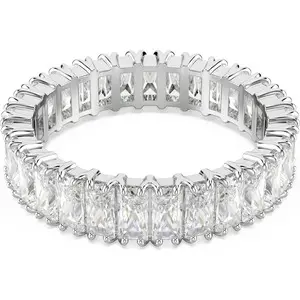 SWAROVSKI Matrix Baguette Crystal Eternity Ring - White Gold