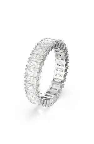 SWAROVSKI Matrix Baguette Crystal Eternity Ring - White Gold