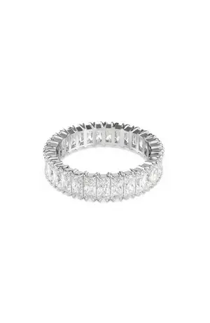 SWAROVSKI Matrix Baguette Crystal Eternity Ring - White Gold