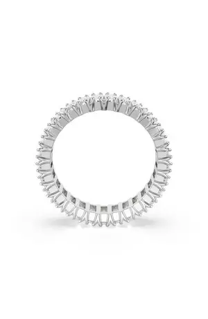 SWAROVSKI Matrix Baguette Crystal Eternity Ring - White Gold
