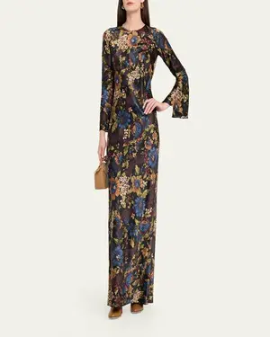 Veronica Beard Gemma Floral Maxi Dress