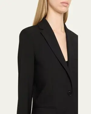 Theory Slim One-button Jacket - Black
