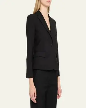 Theory Slim One-button Jacket - Black