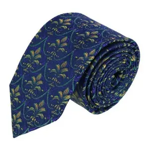 Trafalgar Trafalgar The French Quarter Fleur-de-Lis Silk Necktie Purple