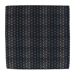 Trafalgar Carnival Diamond Multi-colored Novelty Silk Pocket Square - Multiple