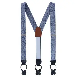 Trafalgar Benito's Basket Weave Silk Button End Suspenders
