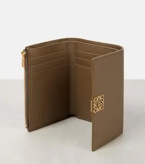 Loewe Anagram Leather Wallet - Beige