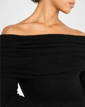 SEROYA Selene Knit Mini Dress - Black