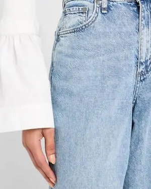 Rag & Bone Featherweight Andi High-rise Wide Ankle Jeans - Mdblue