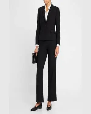 Theory Slim Fit One-button Jacket - Black