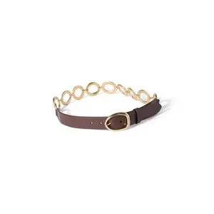 Miu Miu Leather And Metal Belt - Briarwood