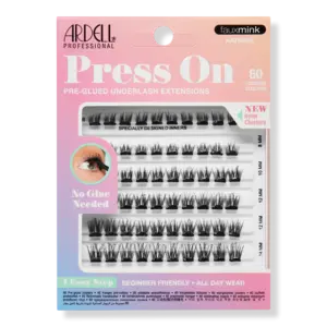 ARDELL Press On Pre-glue Underlash Extensions, Faux Mink Natural - One-color