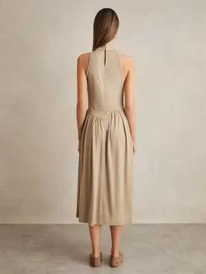 REISS Blake Sleeveless Midi Dress