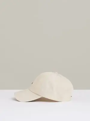 REISS Emery Baseball Cap - Ecru