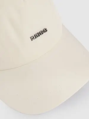REISS Emery Baseball Cap - Ecru