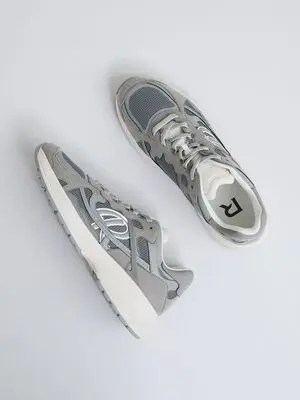 REISS Volt Nubuck And Mesh Trainers