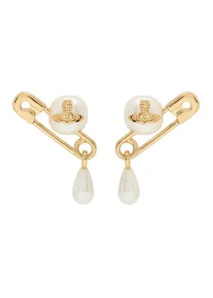 VIVIENNE WESTWOOD Claude Small Faux Pearl Drop Earrings - Gold