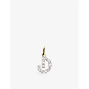 Monica Vinader D' Letter Diamond Charm - Yellow Gold
