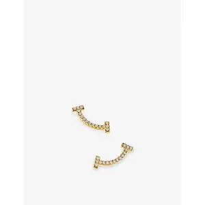 Tiffany & Co. T Smile Diamond Earrings - Yellow Gold