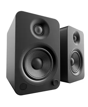 KANTO Yu4 Powered Bookshelf Speakers With Built-in Bluetooth Pair - Matte Black