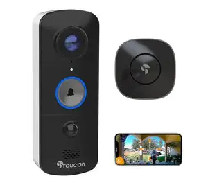 TOUCAN Wireless V3 Video Doorbell With Doorbell Chime - One-color