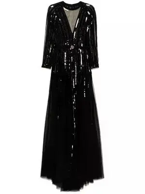 SAIID KOBEISY Sequin Long Dress