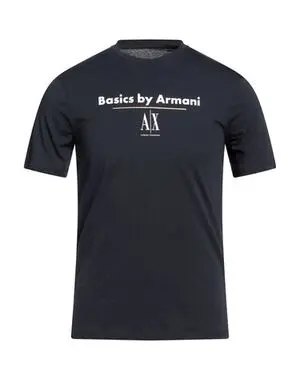 Armani Exchange Man T-shirt Dark Green Size S Cotton Blue