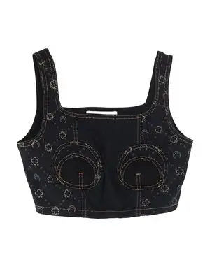 MARINE SERRE Top Cotton - Black