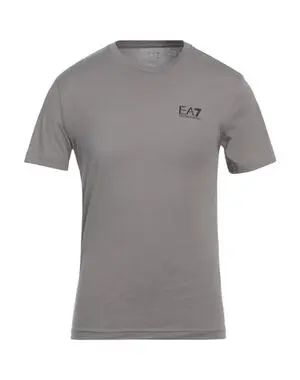 EA7 Man T-shirt Light Blue Size Xs Cotton Grey