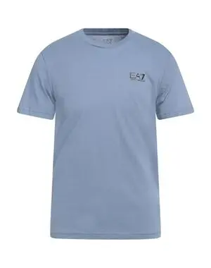 EA7 T-shirt Size Cotton - Light Blue