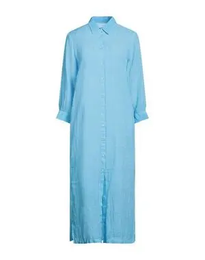 120% Lino Long Sleeve Day Dresses