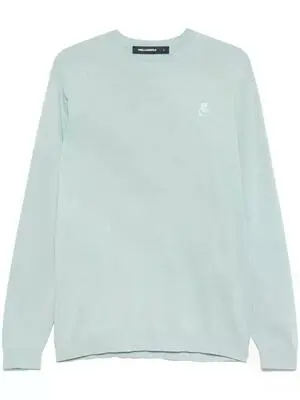 Karl Lagerfeld Logo-embroidered Sweater - Blue