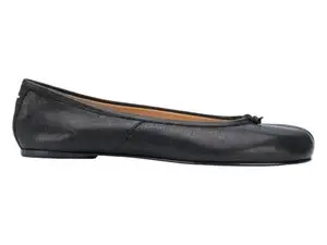 MAISON MARGIELA Calfskin Tabi Ballet Flats - Black