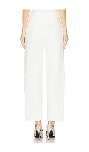 AREA Crystal Slit Jeans - White