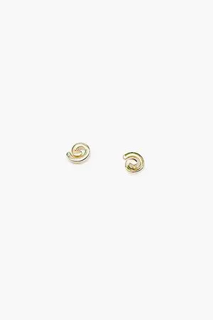 MUNS Espiral Swirl Stud Earrings - Gold